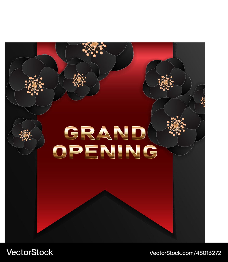 Grand opening banner festive template for opening Vector Image