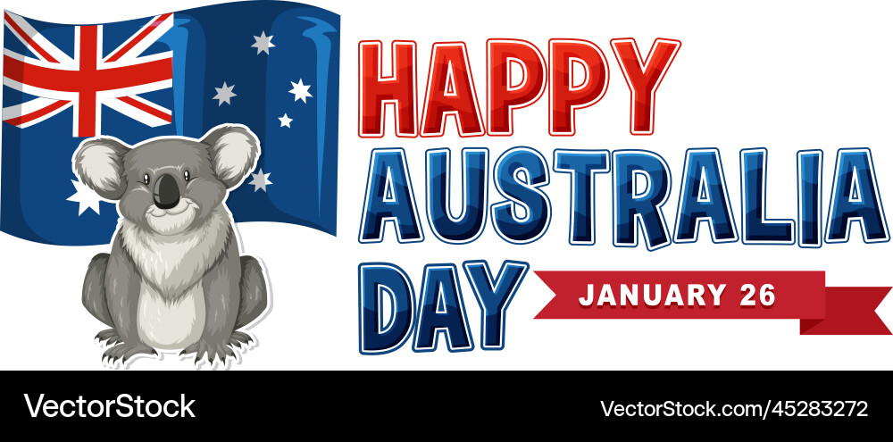Happy australia day banner design Royalty Free Vector Image