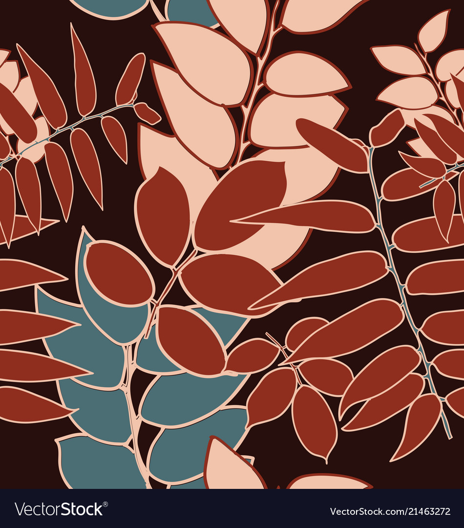Leaf seamless pattern Royalty Free Vector Image