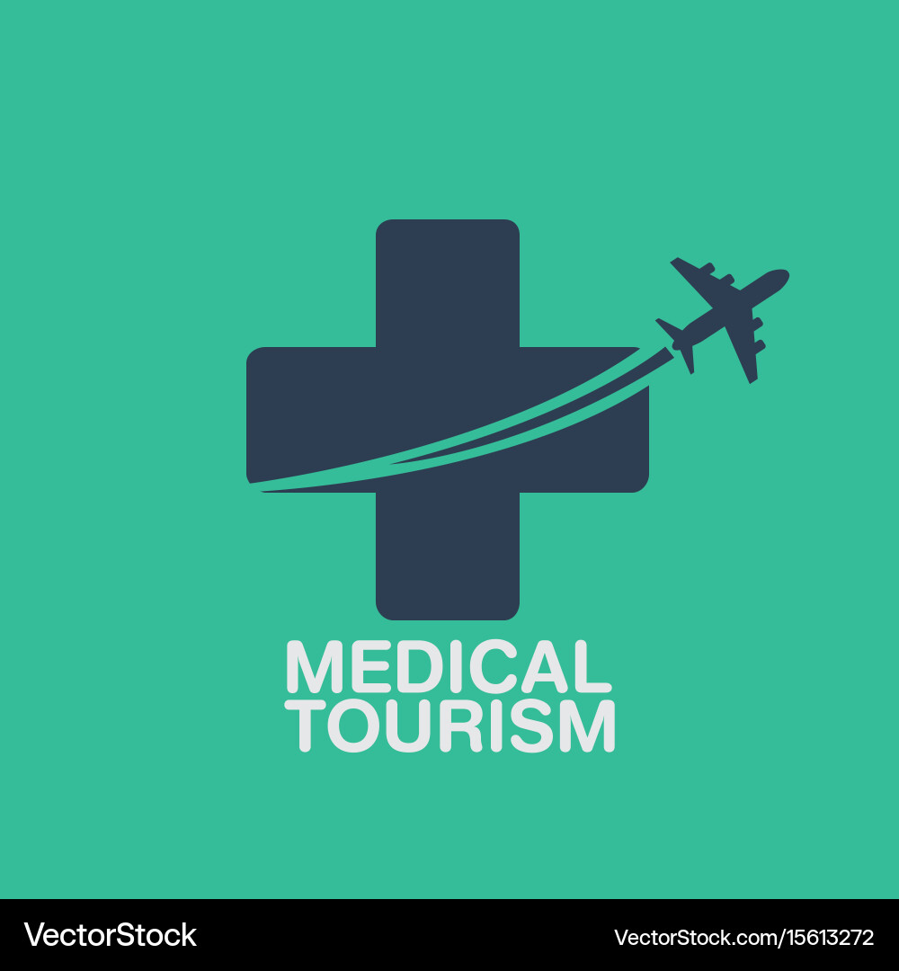 Medical tourism background Royalty Free Vector Image
