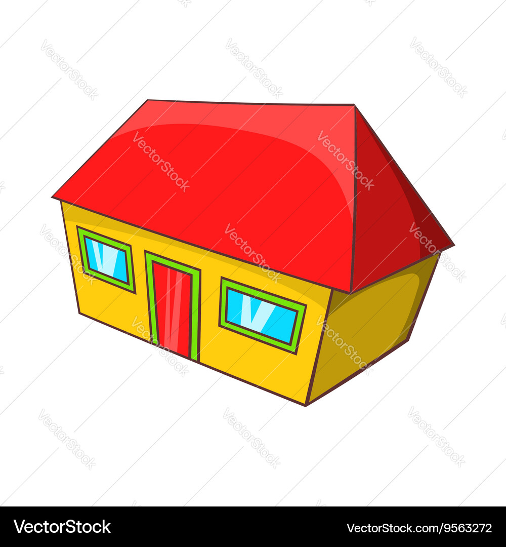 Real estate icon cartoon style Royalty Free Vector Image