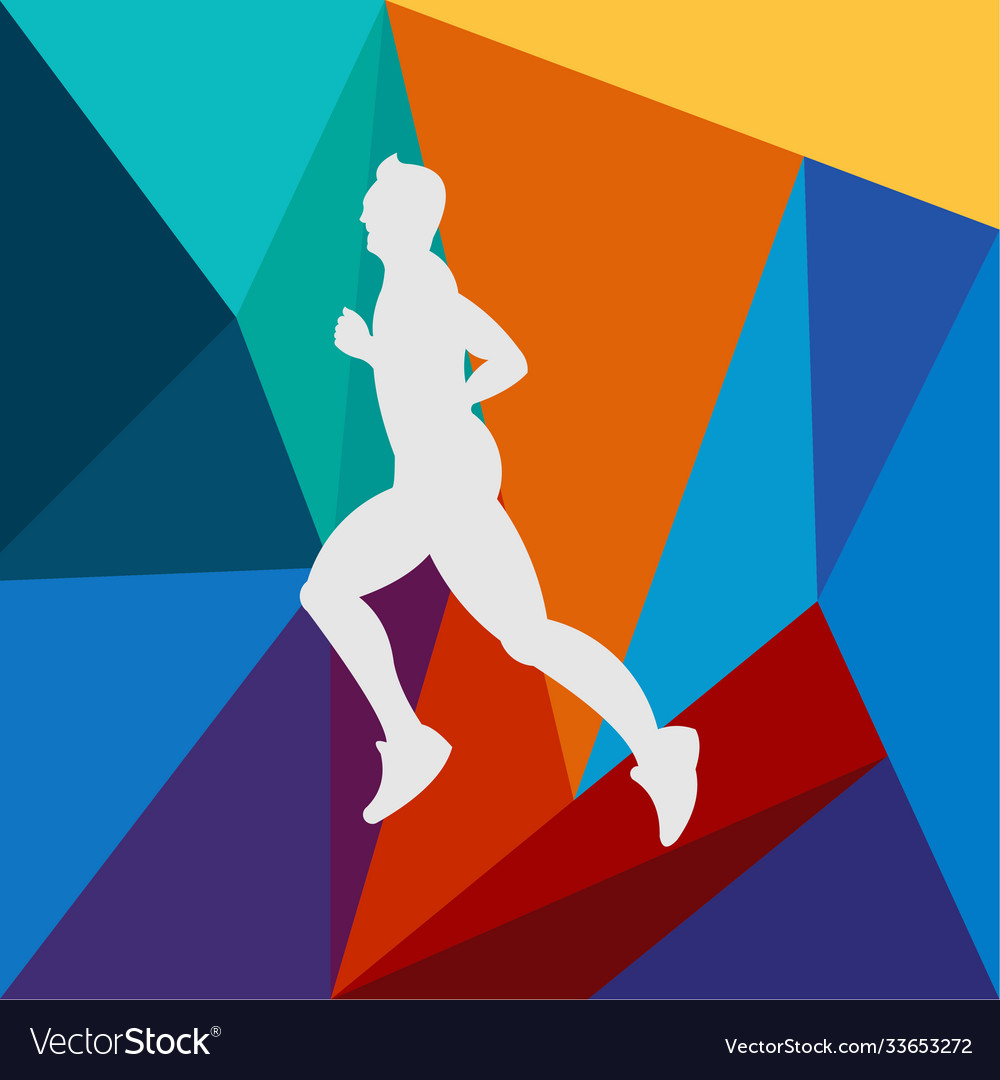 Running template design Royalty Free Vector Image