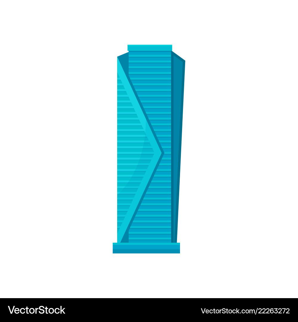 Skyscraper building with glass facade modern city Vector Image