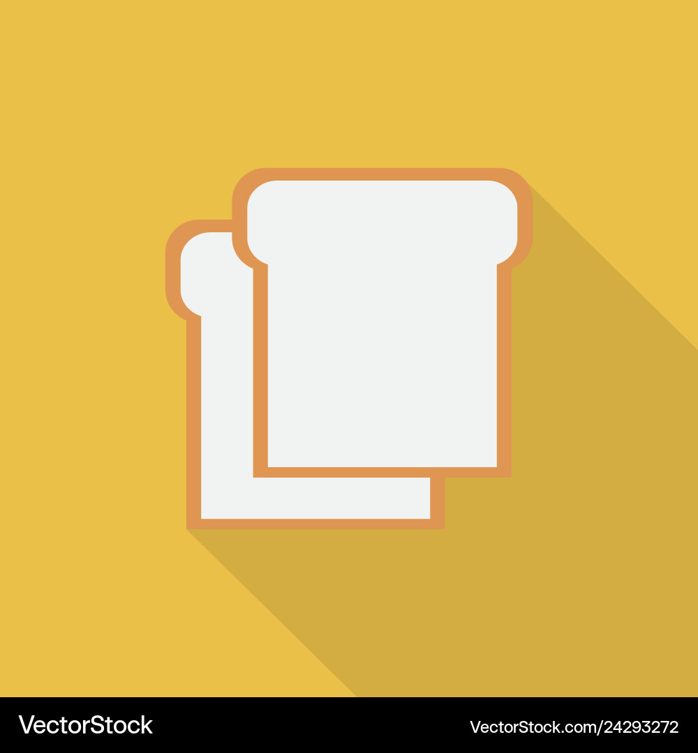 Slice of bread icon set great flat icons Vector Image