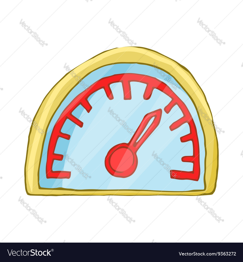 Speedometr icon cartoon style Royalty Free Vector Image Speedometr icon cartoon style Royalty Free Vector Image