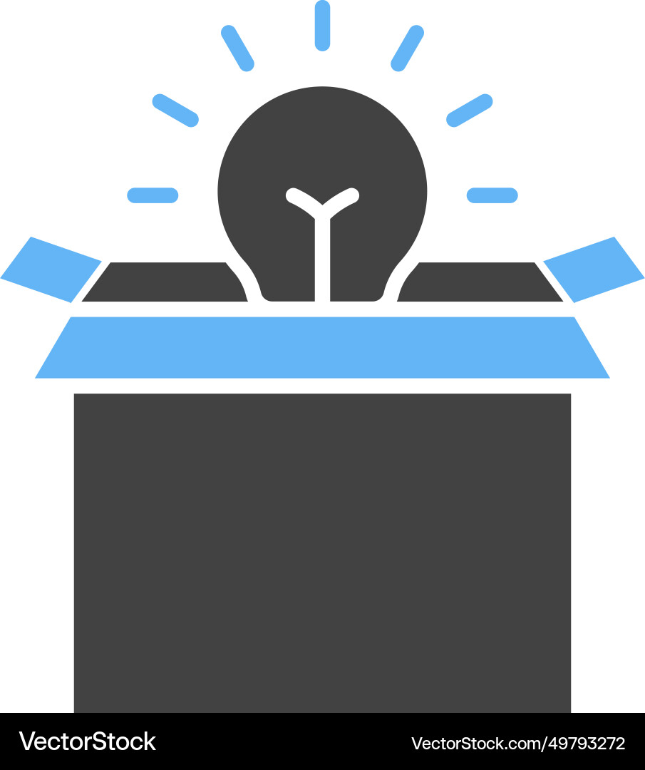 Think out of the box icon image Royalty Free Vector Image