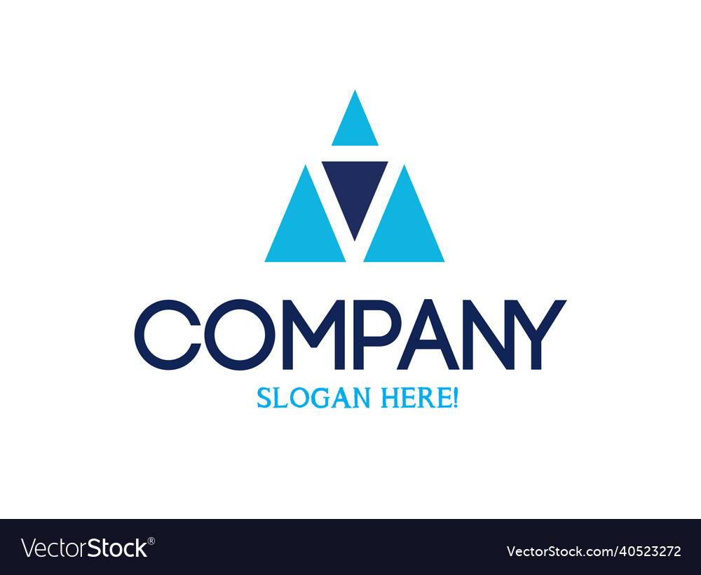 Triangle logo concept Royalty Free Vector Image