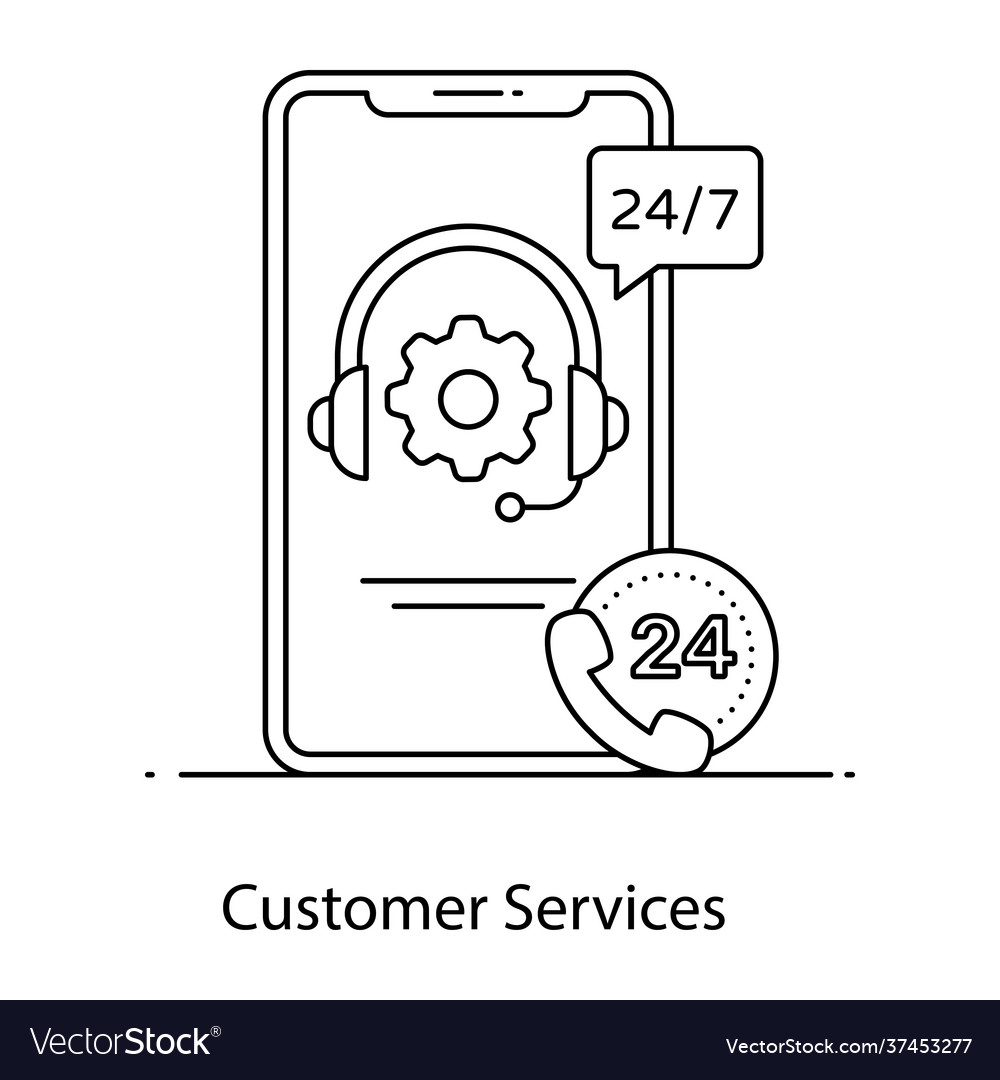 Customer services Royalty Free Vector Image - VectorStock