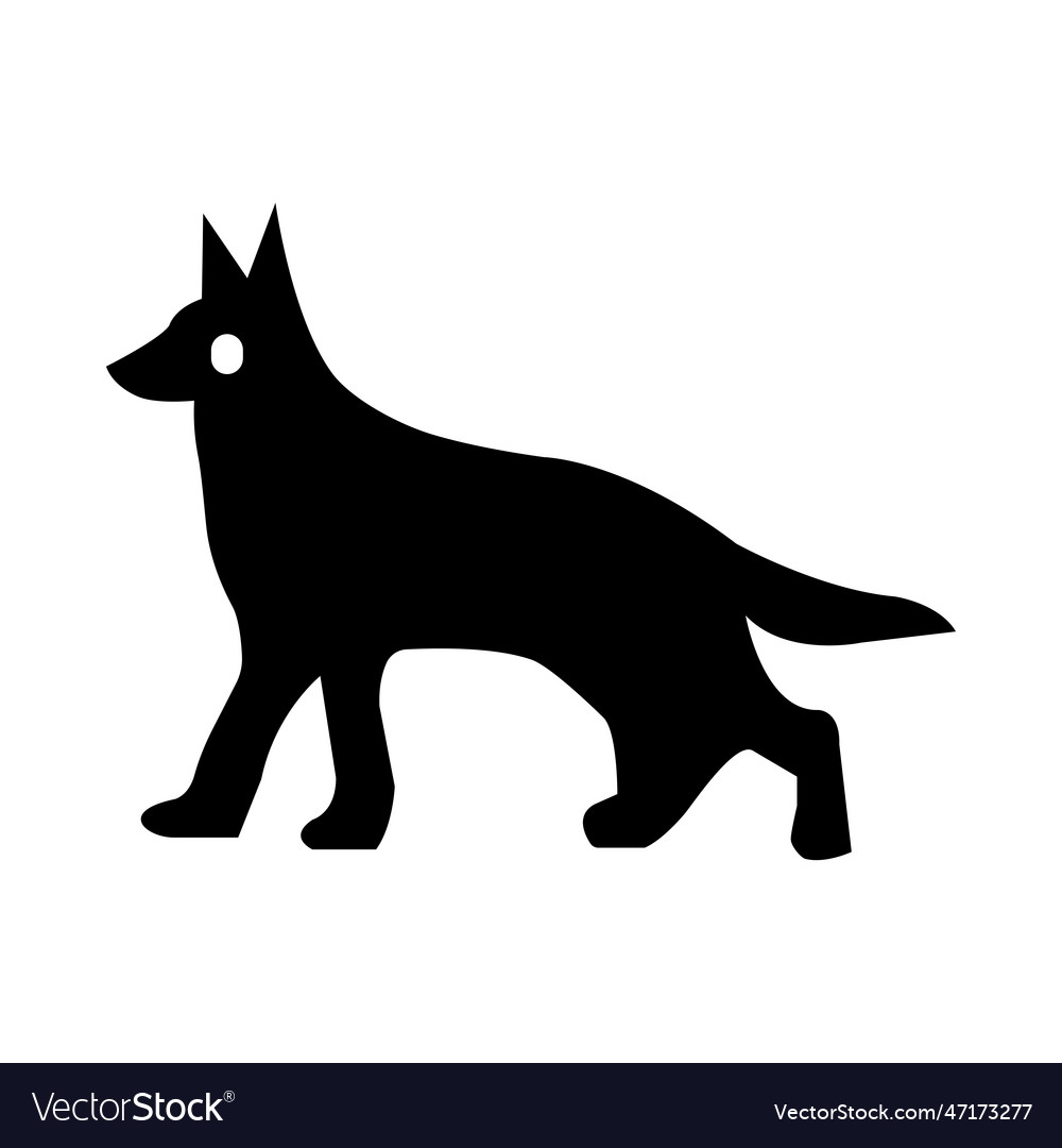 Dog glyph icon for personal and commercial use Vector Image