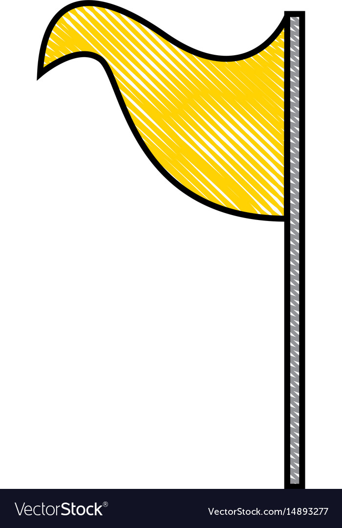 Flag pointer isolated icon Royalty Free Vector Image