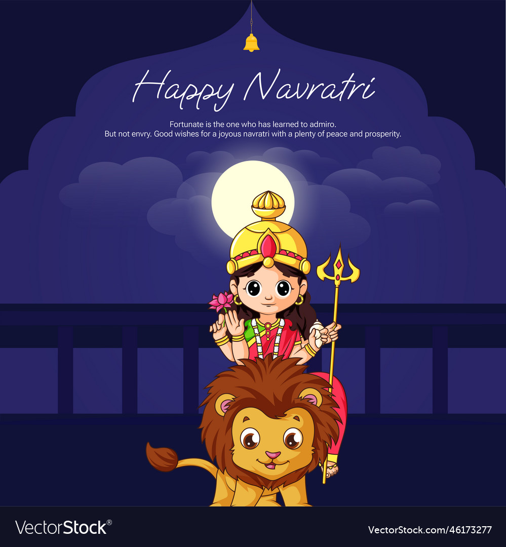 Indian hindu festival happy navratri banner Vector Image