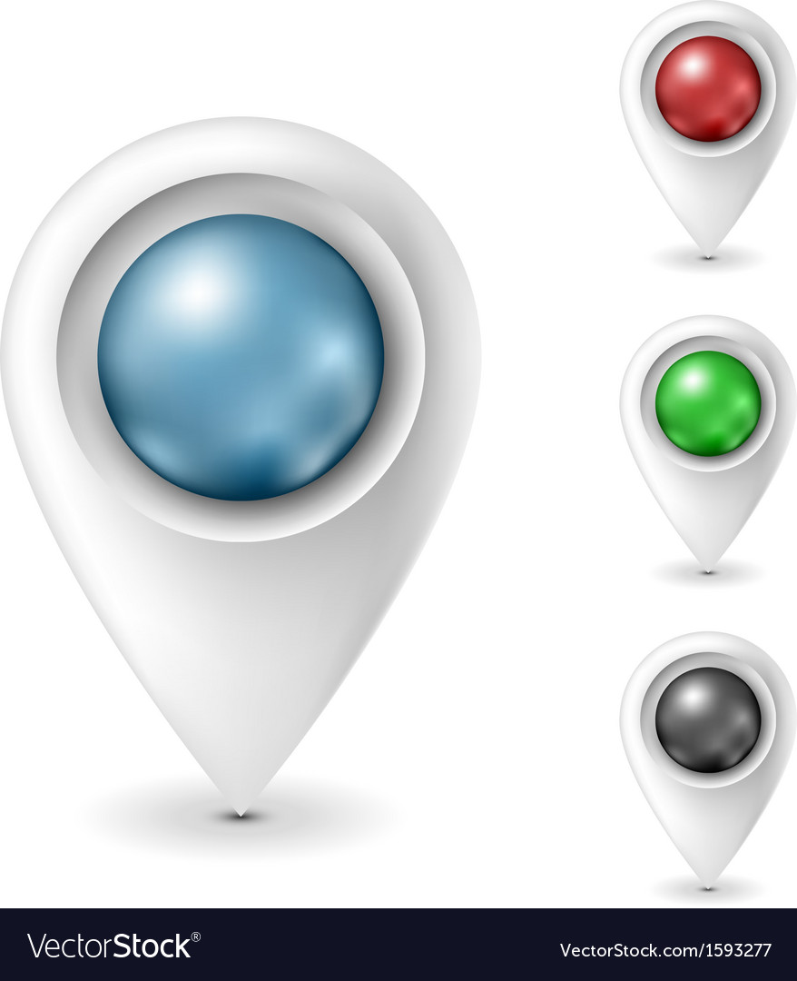 Map marker set Royalty Free Vector Image - VectorStock