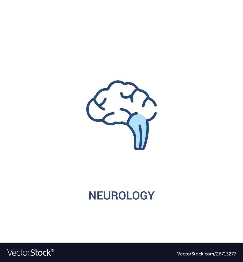 Neurology concept 2 colored icon simple line Vector Image