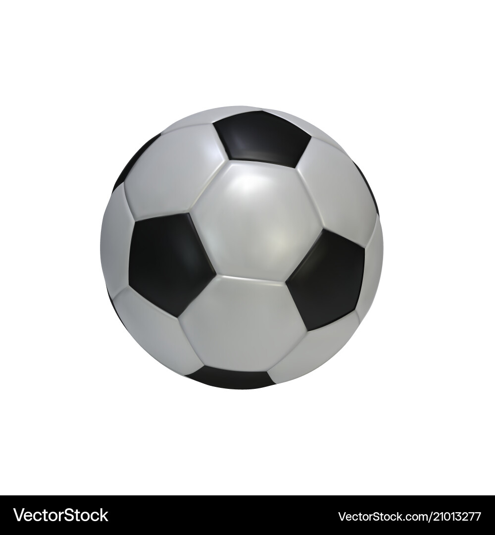 Realistic soccer ball isolated on white Royalty Free Vector