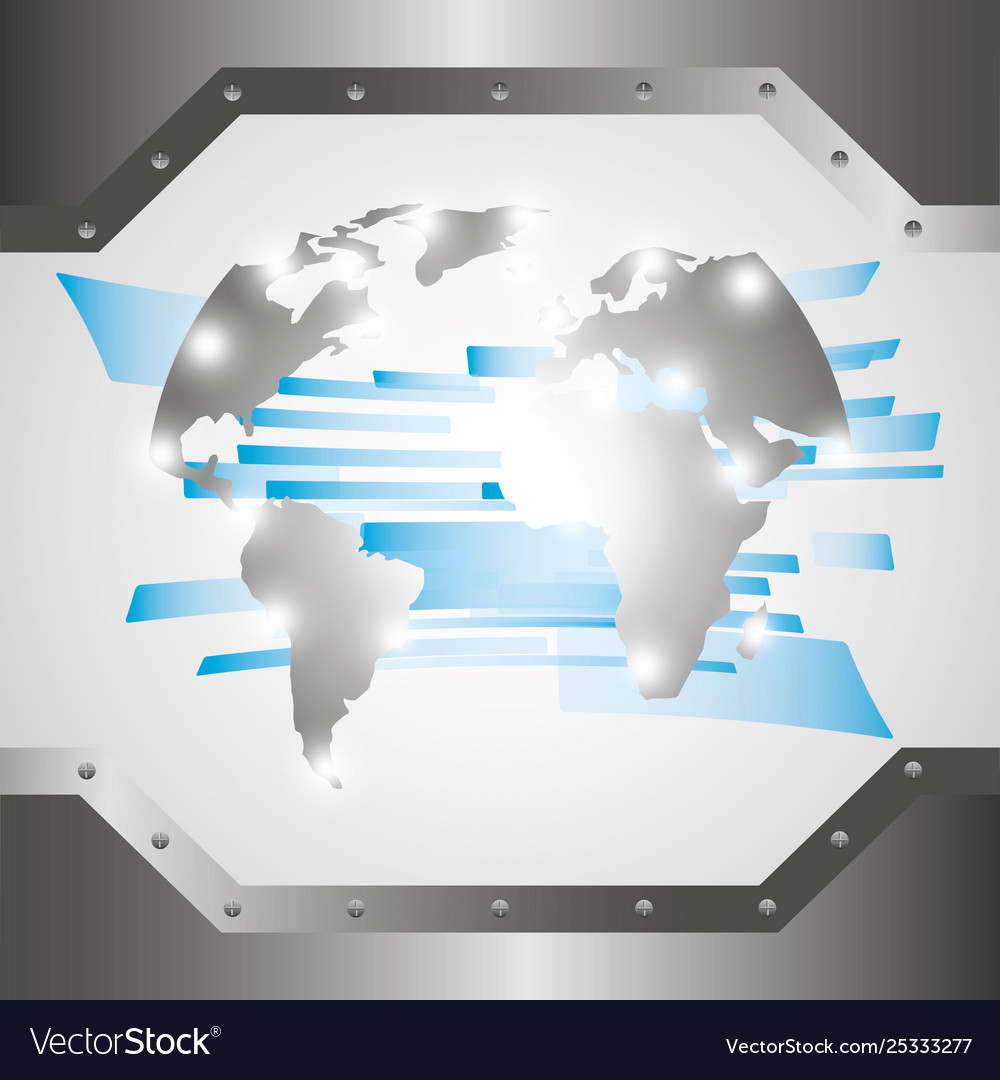 Tech world design Royalty Free Vector Image - VectorStock