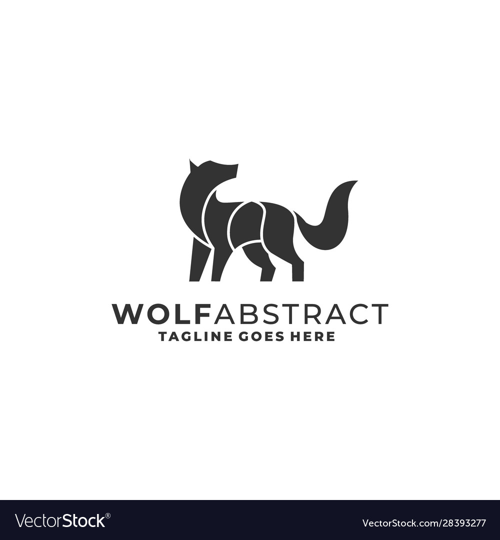 Wolf template Royalty Free Vector Image - VectorStock