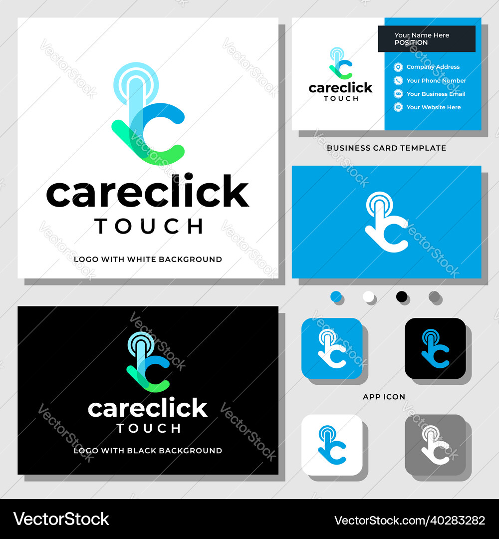C touch logo Royalty Free Vector Image - VectorStock