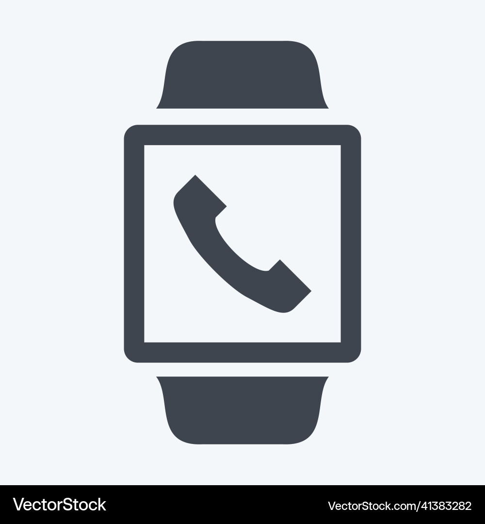 Call app icon in trendy glyph style isolated Vector Image