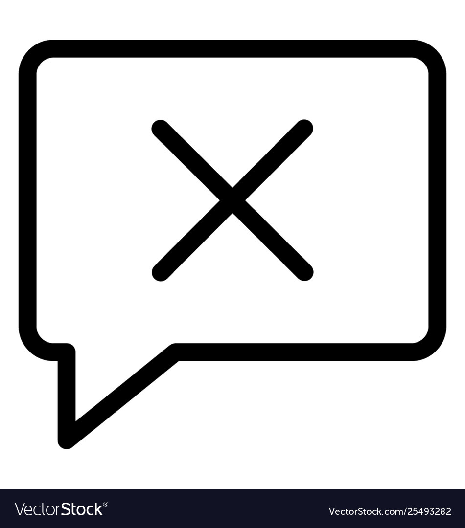 Cancel message Royalty Free Vector Image - VectorStock