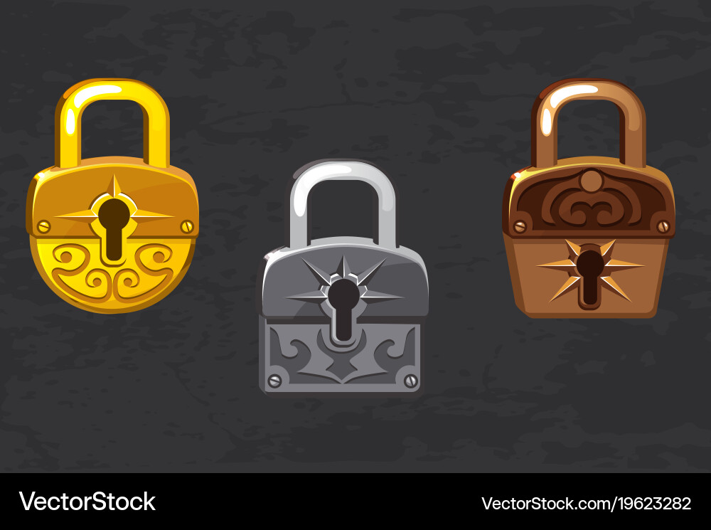 Cartoon collection gold silver and bronze Vector Image