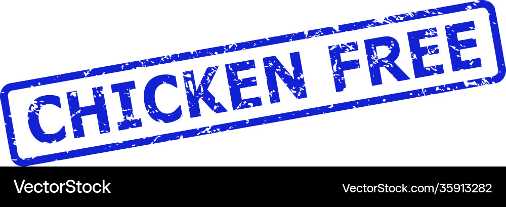 Chicken free stamp seal with corroded texture Vector Image