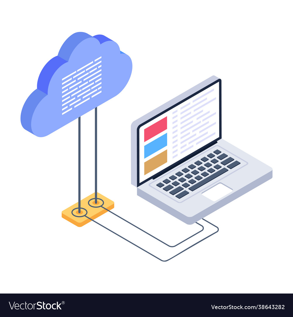 Cloud display Royalty Free Vector Image - VectorStock