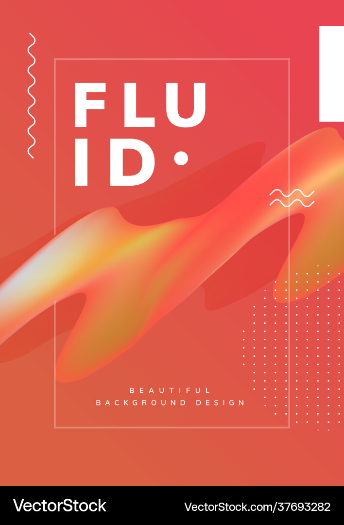 Fluid gradient wallpaper design Royalty Free Vector Image