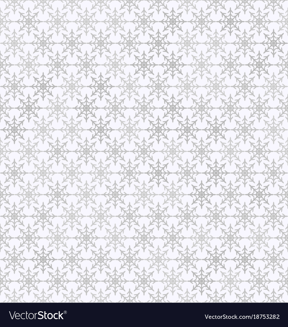 Gray snowflake pattern seamless Royalty Free Vector Image