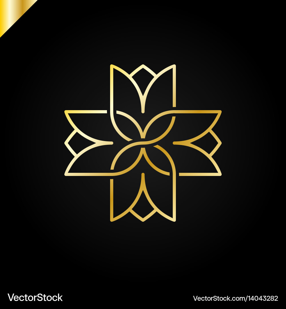 Isolated abstract colorful cross logo Royalty Free Vector