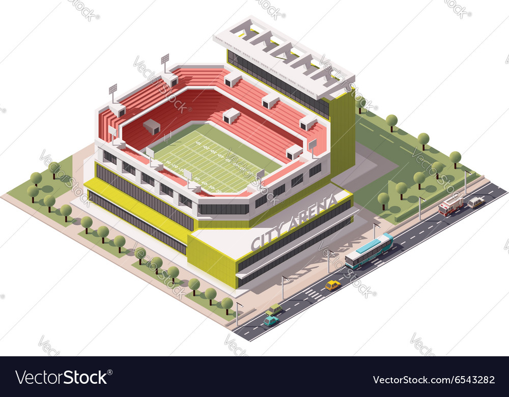 Isometric stadium Royalty Free Vector Image - VectorStock