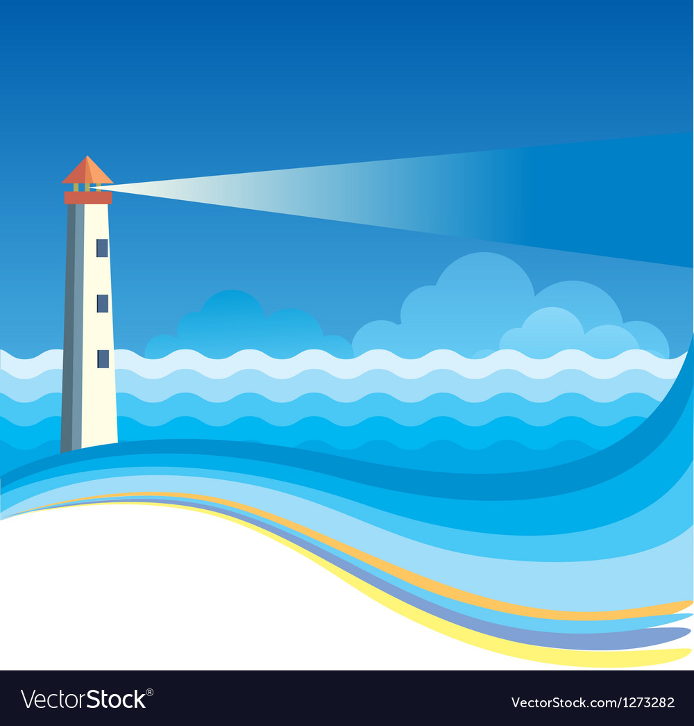 Lighthouse background Royalty Free Vector Image