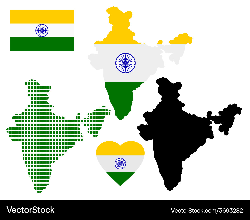 Map of india Royalty Free Vector Image - VectorStock
