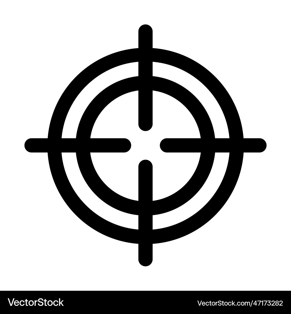 Target glyph icon for personal and commercial use Vector Image