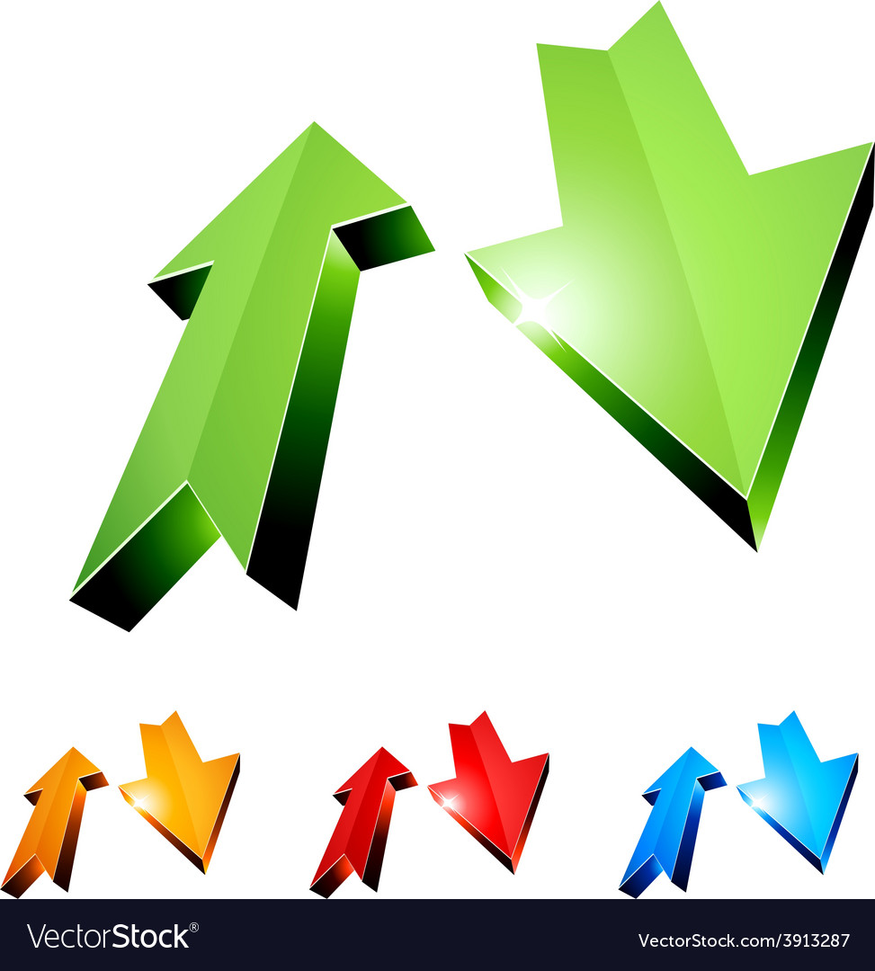 3d return arrows Royalty Free Vector Image - VectorStock