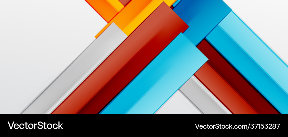 Color abstract lines trendy geometric background Vector Image