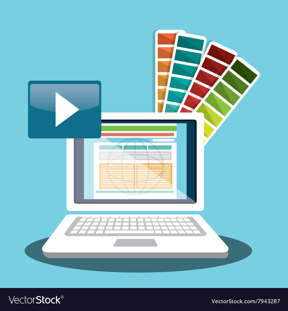 Computer web design Royalty Free Vector Image - VectorStock