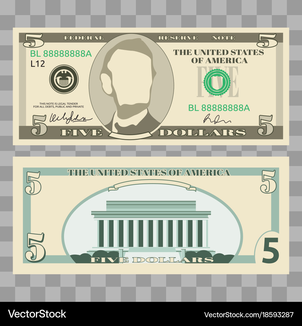 Dollar banknotes us currency money bills Vector Image