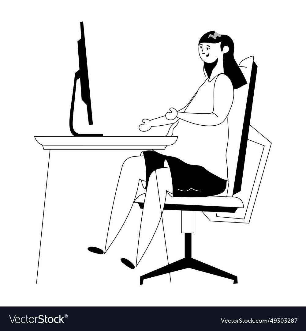 Employee working Royalty Free Vector Image - VectorStock