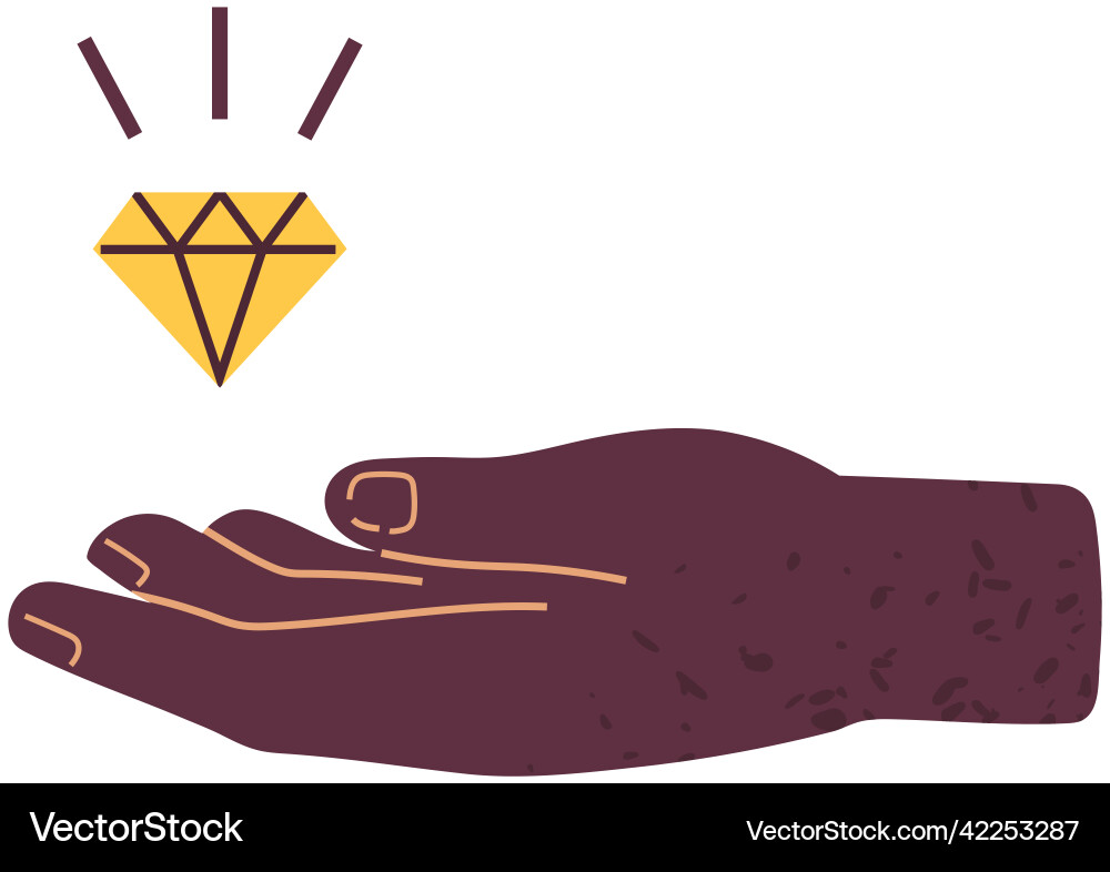Gemstone yellow crystal luxury precious stone Vector Image