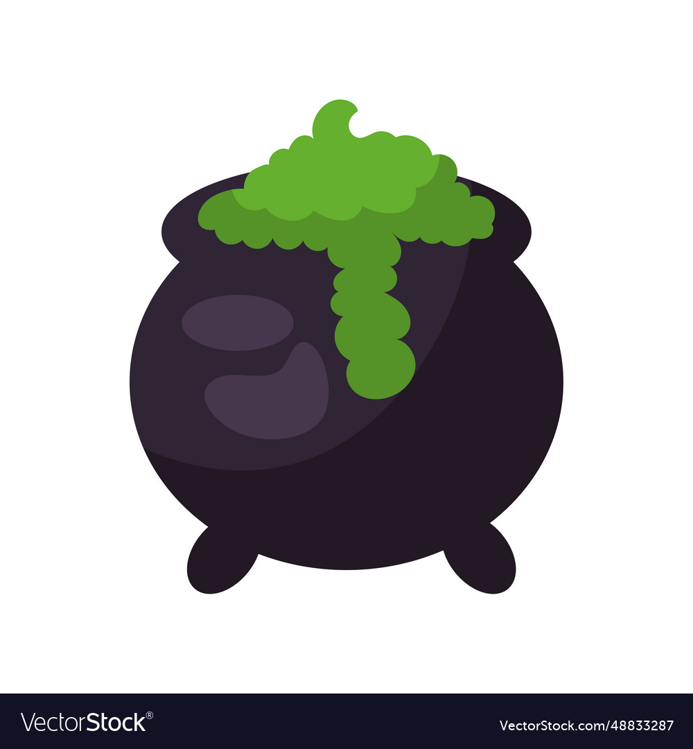 Halloween witch cauldron Royalty Free Vector Image