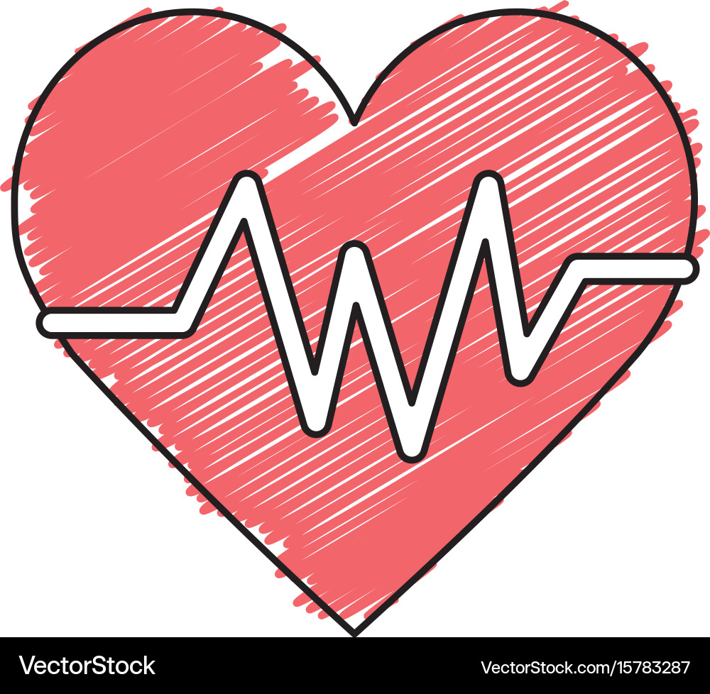 Heartbeat element to know cardiac rhythm Vector Image