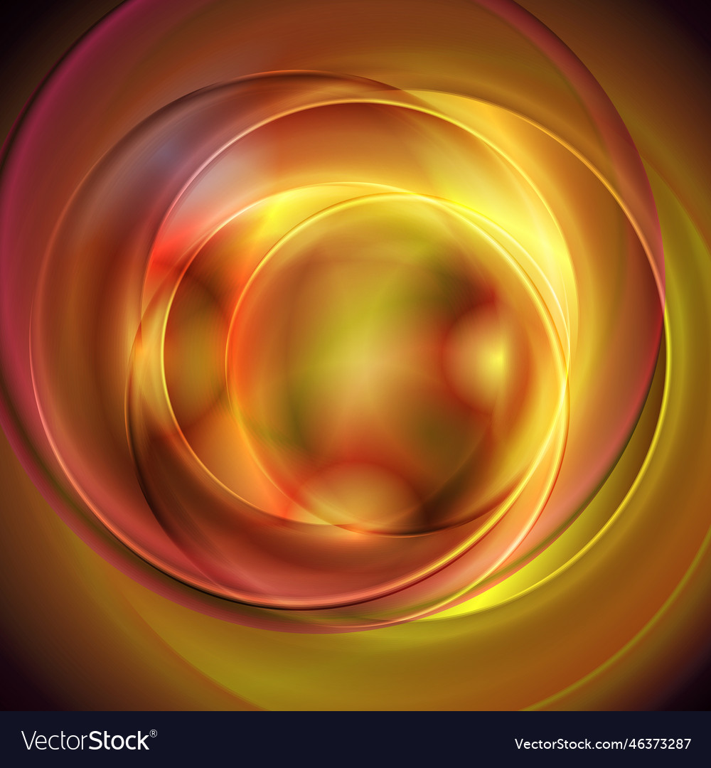 Orange purple abstract glowing circles background Vector Image