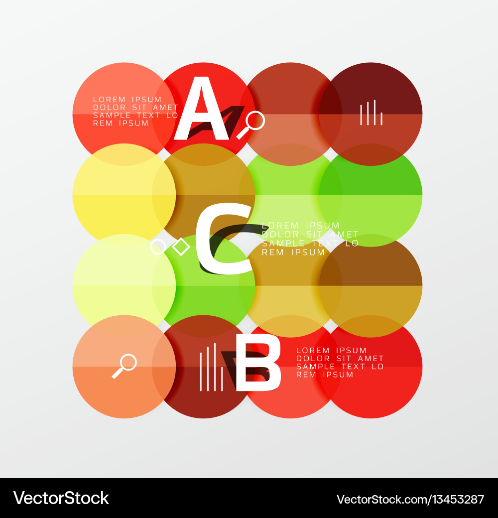 Round modern circle option infographic diagram Vector Image