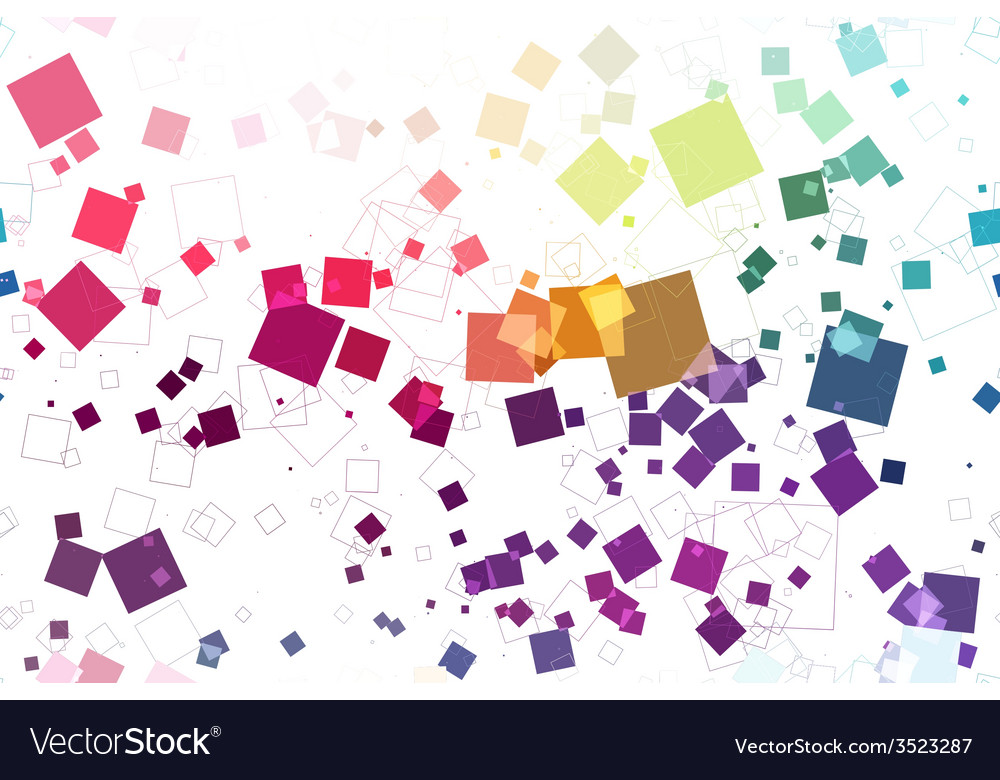 Seamless pattern of squares on a white background Vector Image