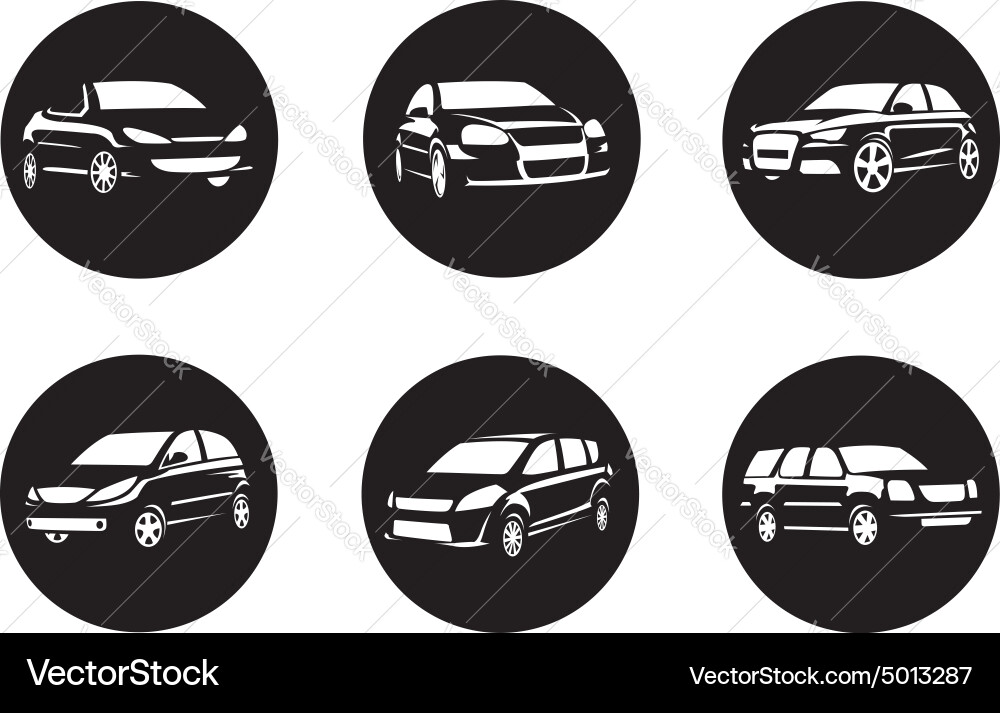 Set of car icons Royalty Free Vector Image - VectorStock