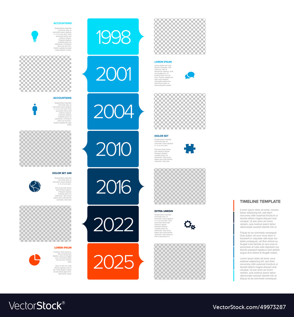 Simple vertical timeline process infographic Vector Image Simple vertical timeline process infographic Vector Image