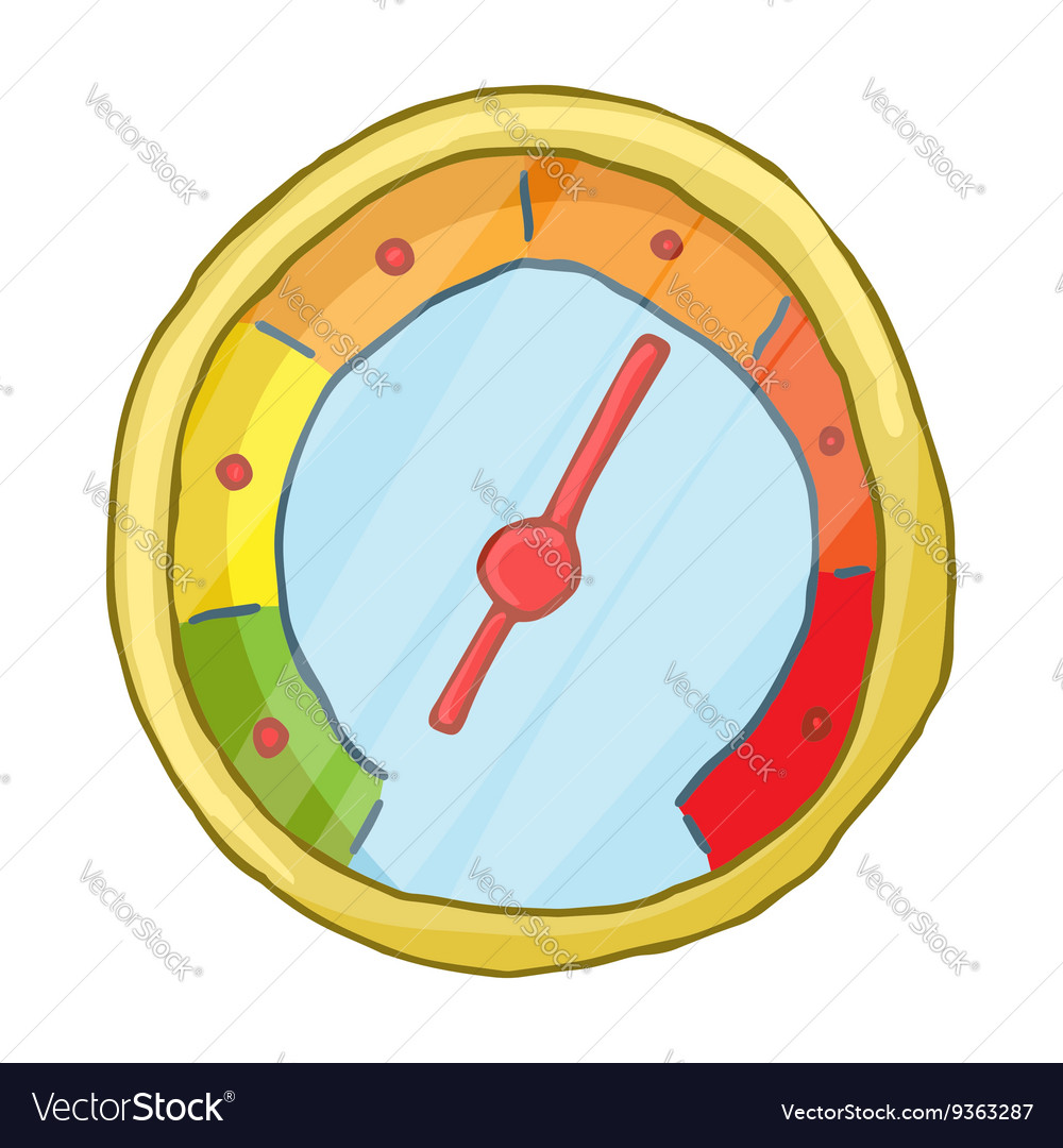Speedometr icon cartoon style Royalty Free Vector Image Speedometr icon cartoon style Royalty Free Vector Image
