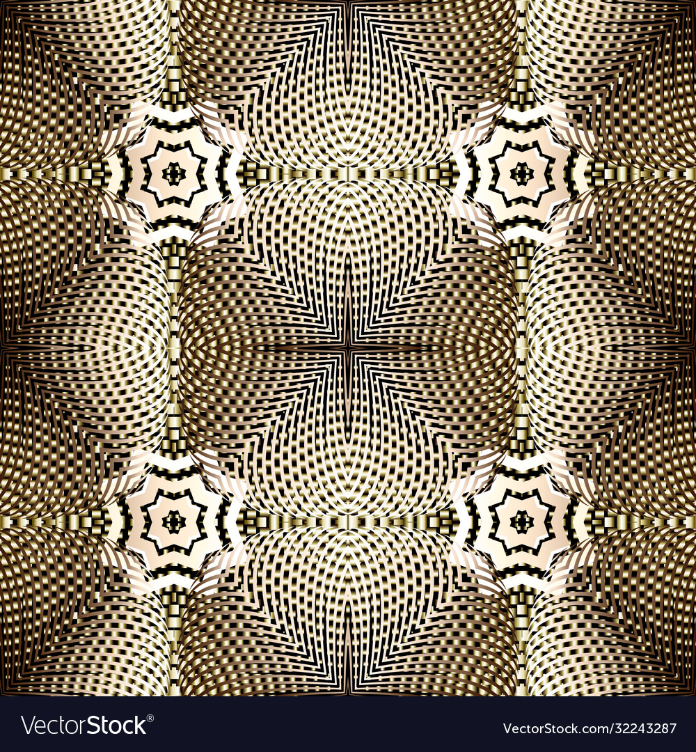 Textured 3d abstract seamless pattern modern Vector Image