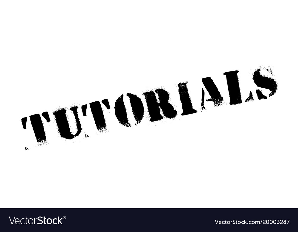 Tutorials rubber stamp Royalty Free Vector Image