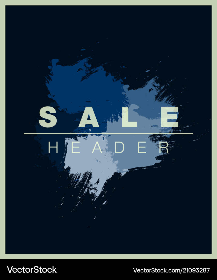 Watercolor splash frame sale banner Royalty Free Vector